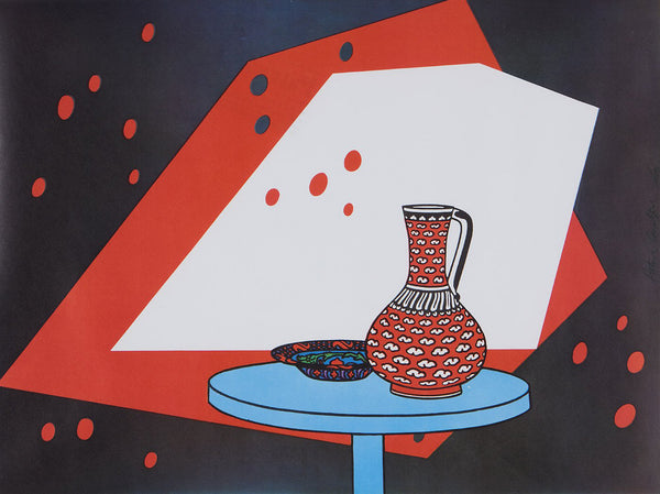 Patrick Caulfield Red and White Still Life (1966) | ModernPrints.co.uk