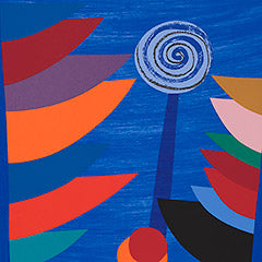 Terry Frost signed print: 'Orange and Blue Q Newlyn' (1997 ...